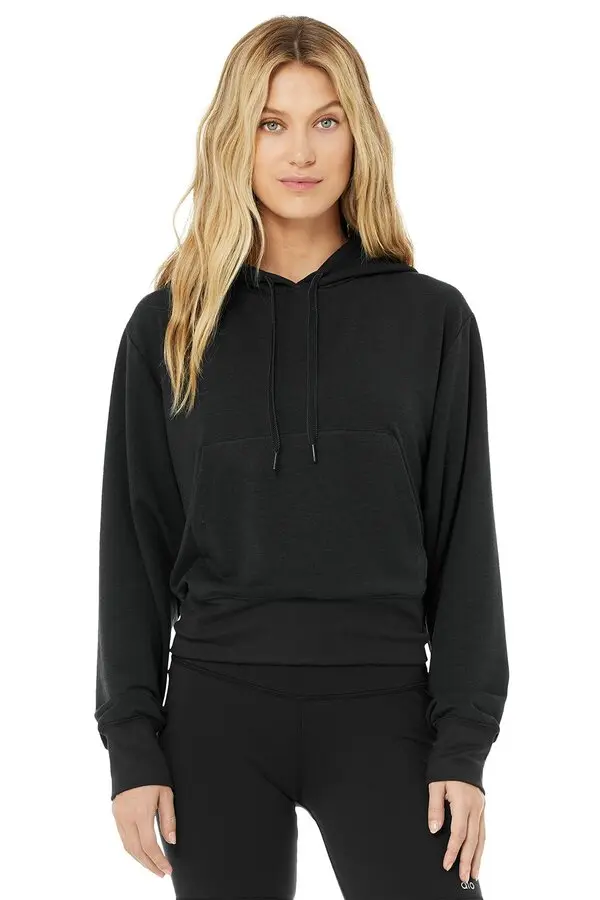 Alo Yoga Open Back Hoodie - Black | Editorialist