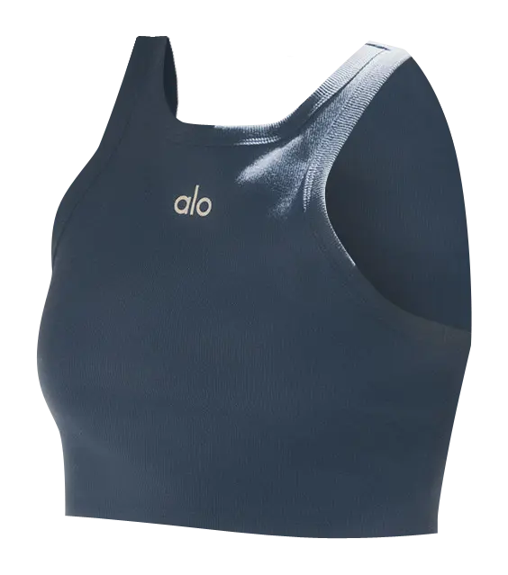 Alo Yoga Aspire Tank Top - Bluestone/white
