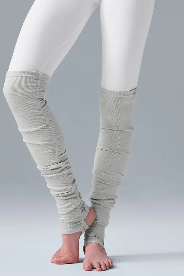 Alo Yoga Goddess Leg Warmers - Dove Grey Heather