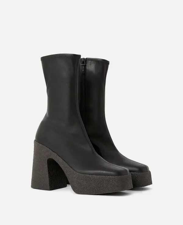 Stella McCartney Skyla Platform Ankle Boots - Black