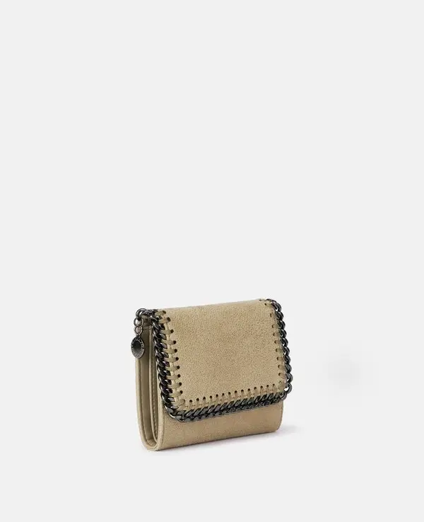 Stella McCartney Falabella Small Flap Wallet - Clotted Cream