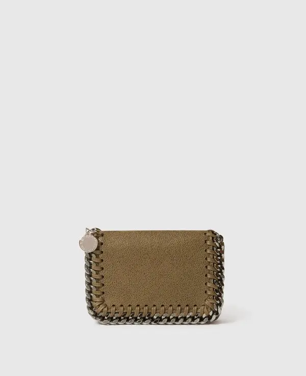 Stella McCartney Falabella Small Flap Wallet - Olive