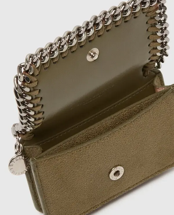 Stella McCartney Falabella Small Flap Wallet - Olive