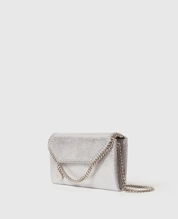 Stella McCartney Falabella Flap Continental Wallet - Silver