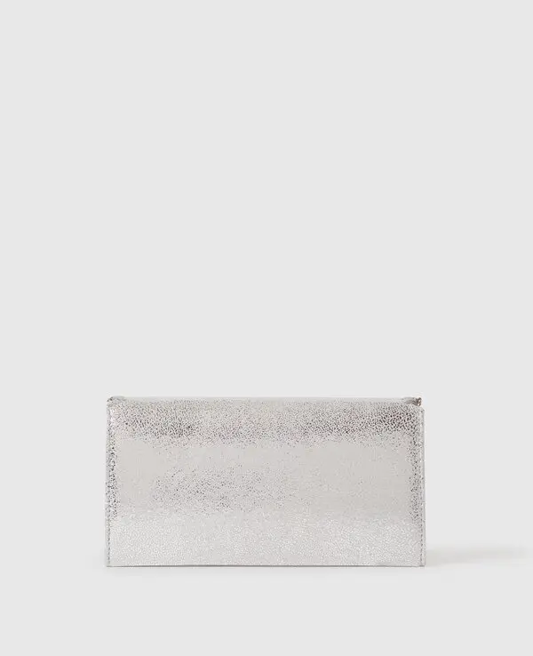 Stella McCartney Falabella Flap Continental Wallet - Silver
