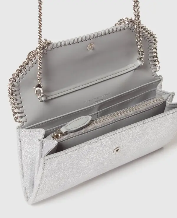 Stella McCartney Falabella Flap Continental Wallet - Silver