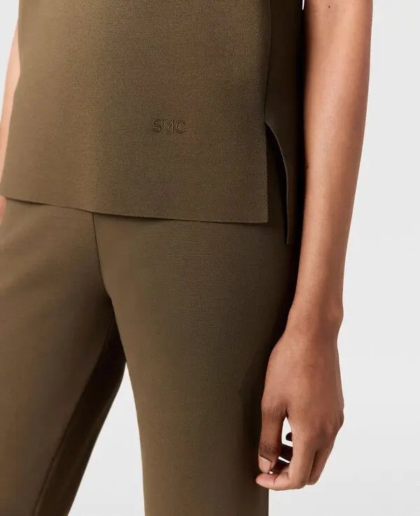 Stella McCartney Fitted Compact Knit Top With Slits - Brown