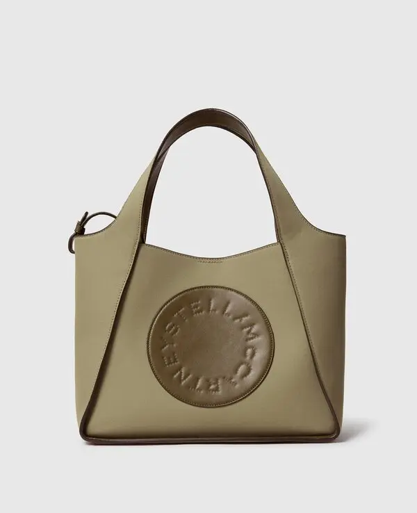 Stella McCartney Logo Perforated Tote Bag - Tan