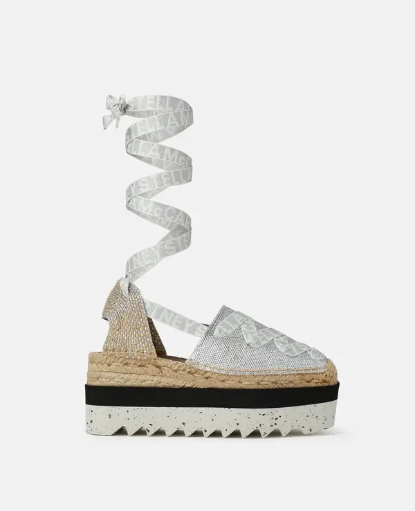 Stella McCartney Gaia Platform Espadrilles - Silver