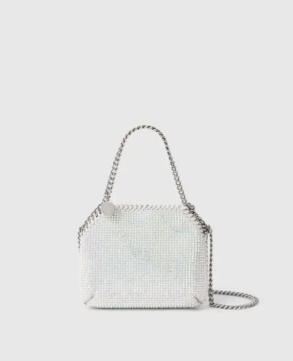 Stella McCartney Falabella Nano Crystal Tote - Silver/white