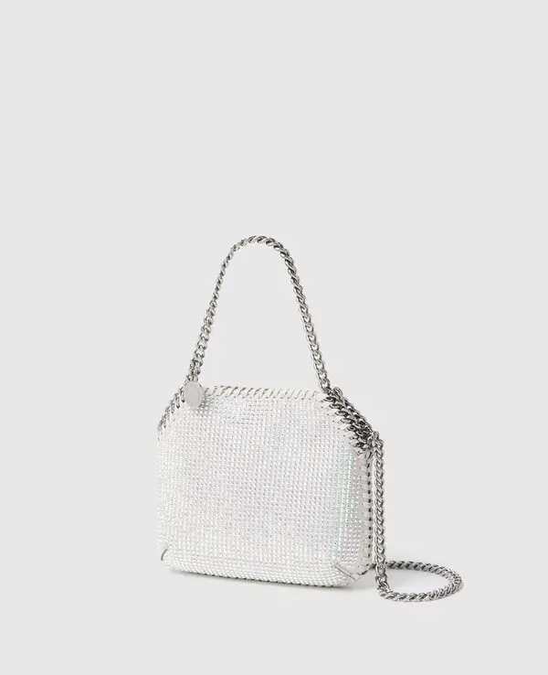 Stella McCartney Falabella Nano Crystal Tote - Silver/white