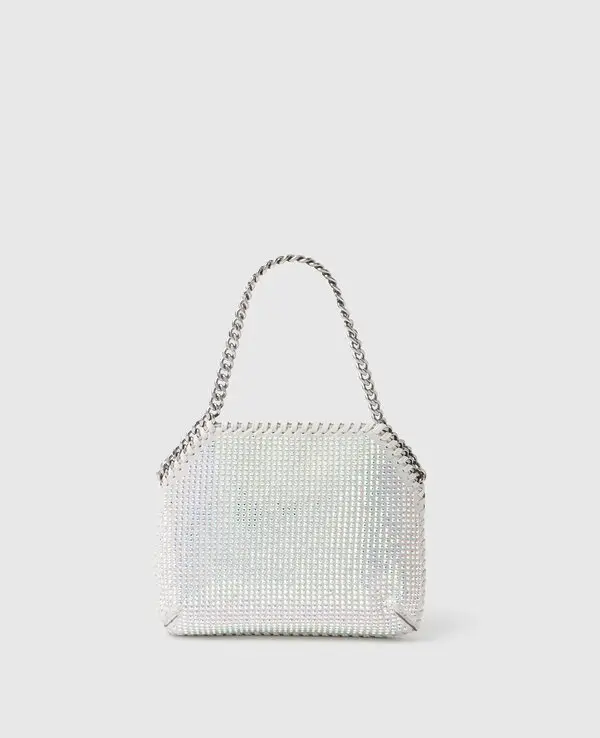 Stella McCartney Falabella Nano Crystal Tote - Silver/white