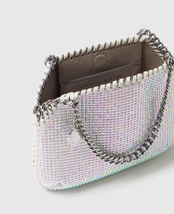 Stella McCartney Falabella Nano Crystal Tote - Silver/white
