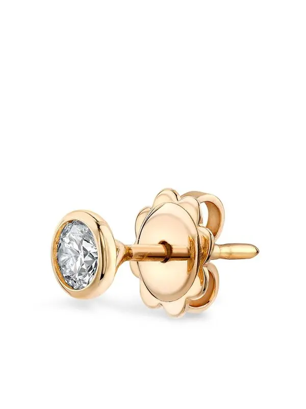PRAGNELL 18kt Rose Gold Diamond Stud Earrings - Pink