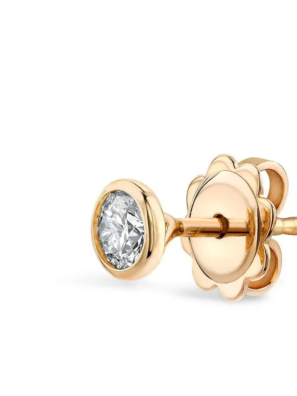 PRAGNELL 18kt Rose Gold Diamond Stud Earrings - Pink