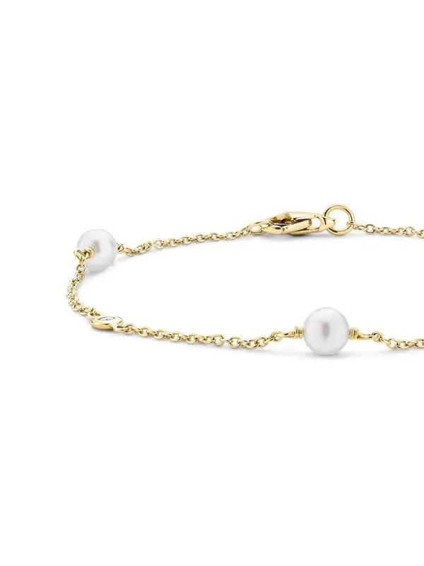 PRAGNELL 18kt Yellow Akoya Pearl And Diamond Bracelet