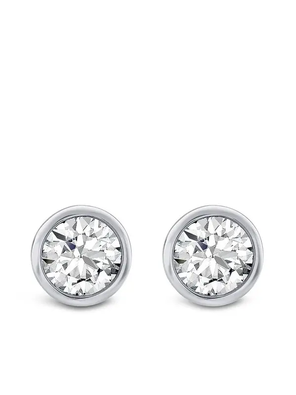 PRAGNELL 18kt White Gold Diamond Stud Earrings - Silver