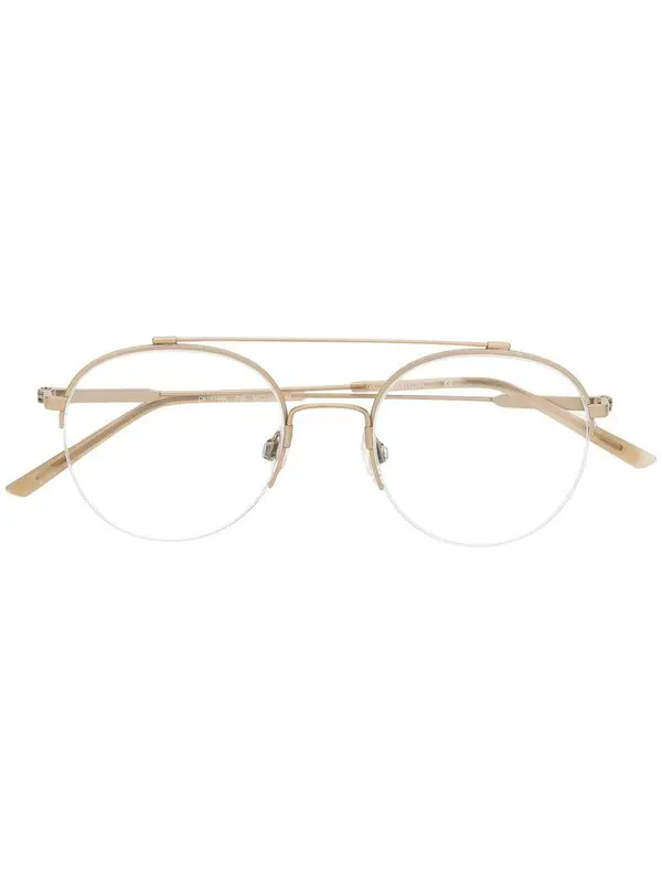 Calvin Klein Pilot Frame Glasses - Gold