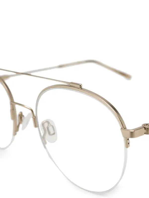 Calvin Klein Pilot Frame Glasses - Gold