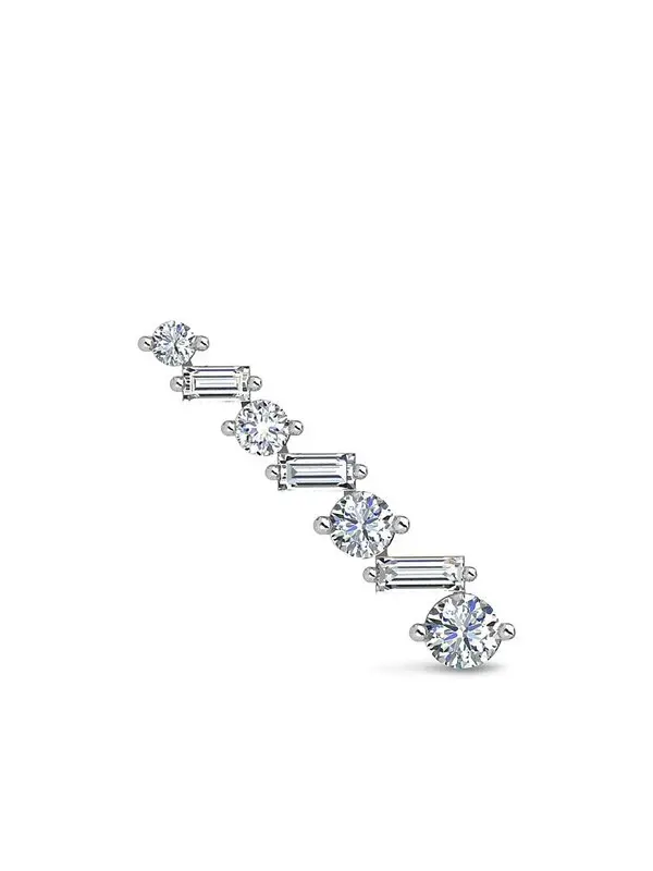 ALINKA 18kt White Gold Ana Diamond Left Ear Cuff - Silver