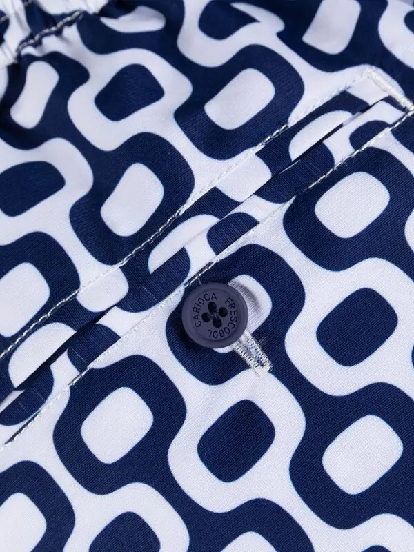 Frescobol Carioca Geometric-print Swim Shorts - Blue