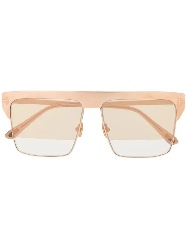 TOM FORD Square Frame Sunglasses - Gold