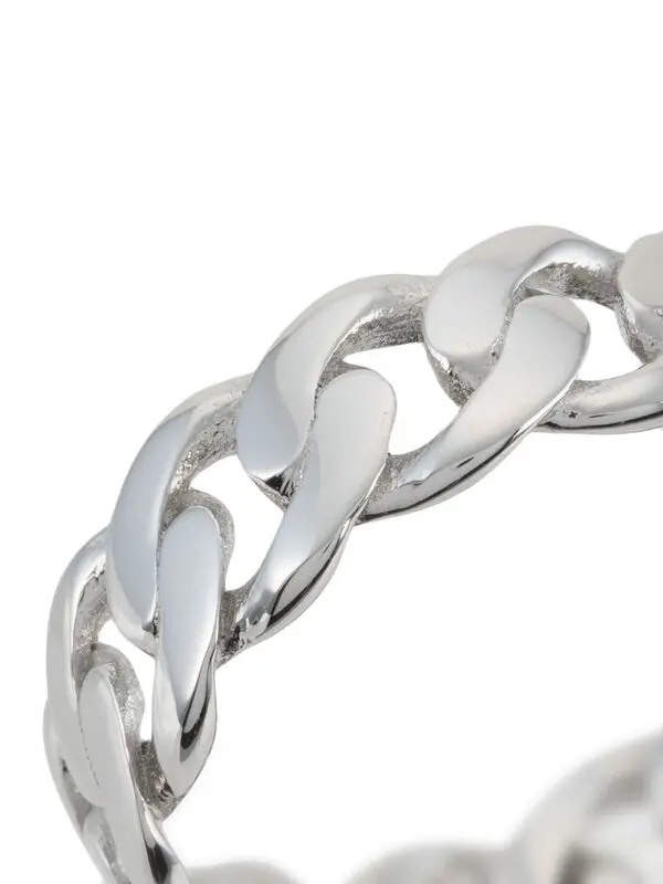 NIALAYA JEWELRY Chain-link Band Ring - Silver