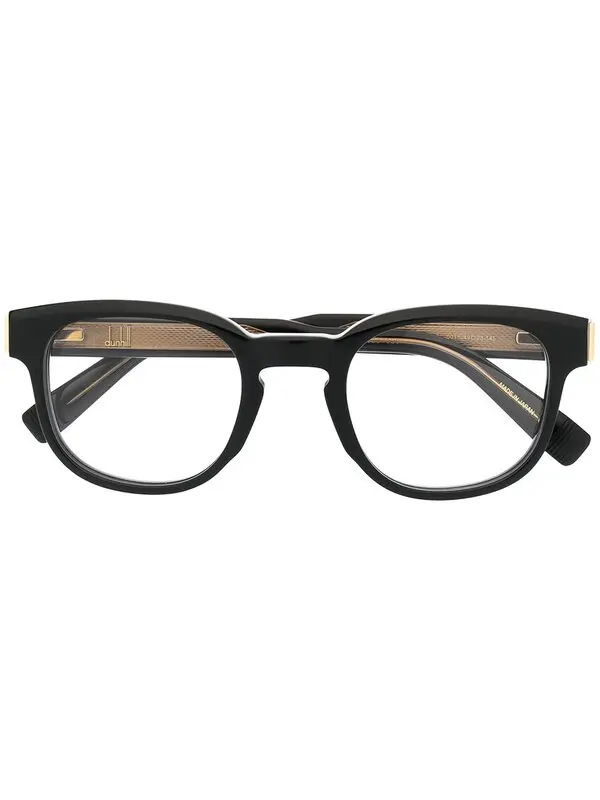Dunhill Side Logo Plaque Glasses - Black
