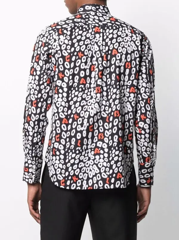 BLACK COMME DES GARÇONS Leopard-print Cotton Shirt