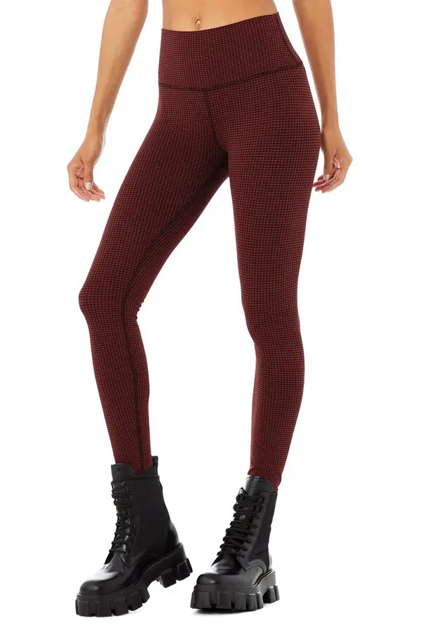 Alo Yoga High-waist Micro Houndstooth Legging