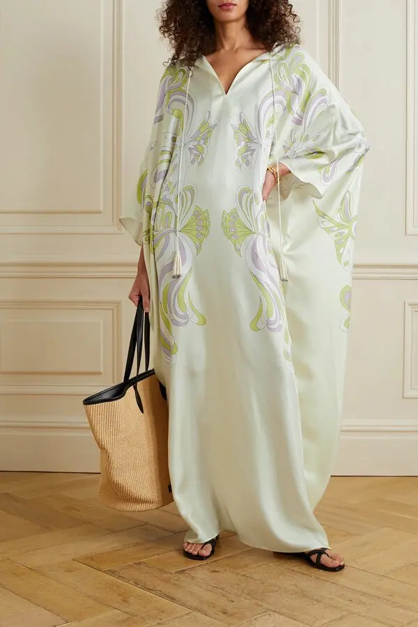Emilio Pucci Net Sustain Printed Silk-twill Kaftan