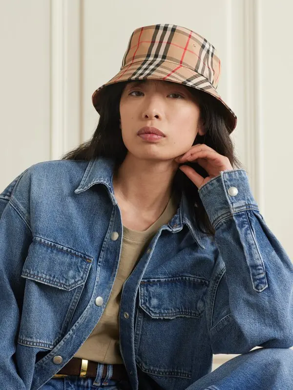Burberry Checked Cotton-blend Twill Bucket Hat