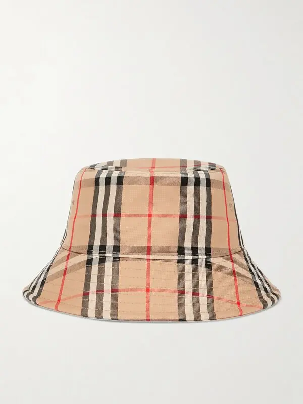 Burberry Checked Cotton-blend Twill Bucket Hat