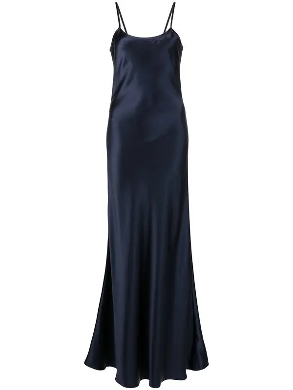 Voz Long Slip Dress - Blue