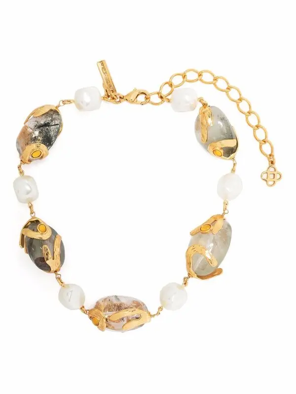Oscar De La Renta Pearl Bead Bracelet - Gold