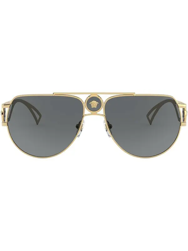 Versace Medusa Pilot-frame Sunglasses - Gold