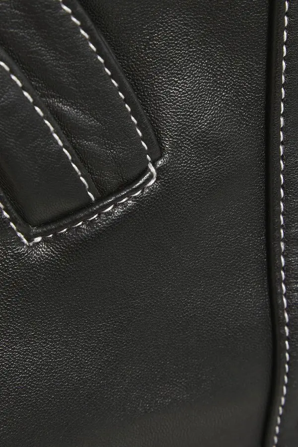 Maje Janaille Leather Mini Skirt