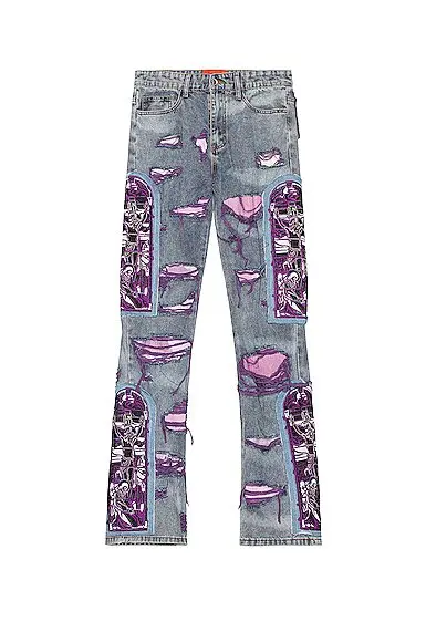 WHO DECIDES WAR Violet Fusion Denim In Blue