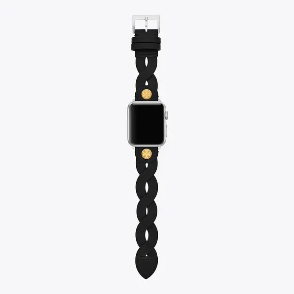 Tory Burch Miller Braided Band For Apple Watch - Black