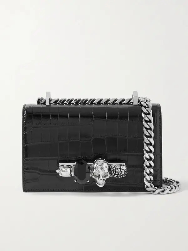 Alexander McQueen Jewelled Satchel - Black