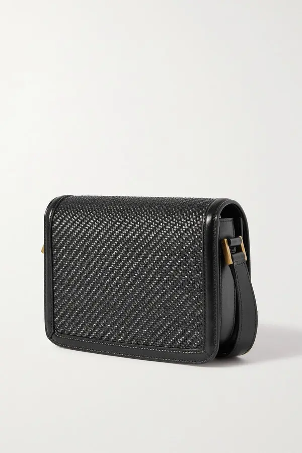 Saint Laurent Solferino Small Woven Leather Shoulder Bag