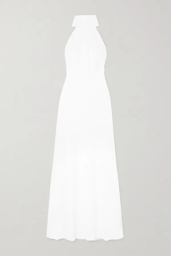 Galvan Sienna Crepe Halterneck Gown