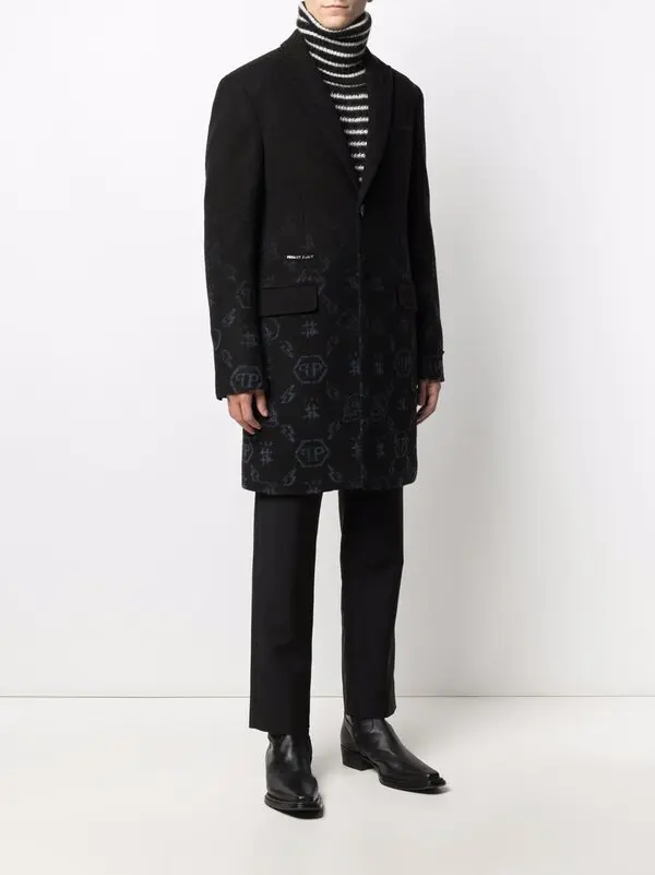 Philipp Plein Monogram Jacquard Coat