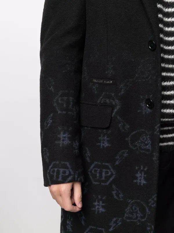 Philipp Plein Monogram Jacquard Coat