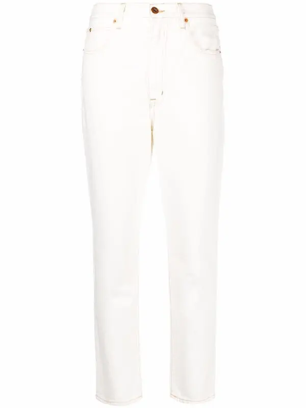 SLVRLAKE Mid-rise Straight-leg Jeans - White