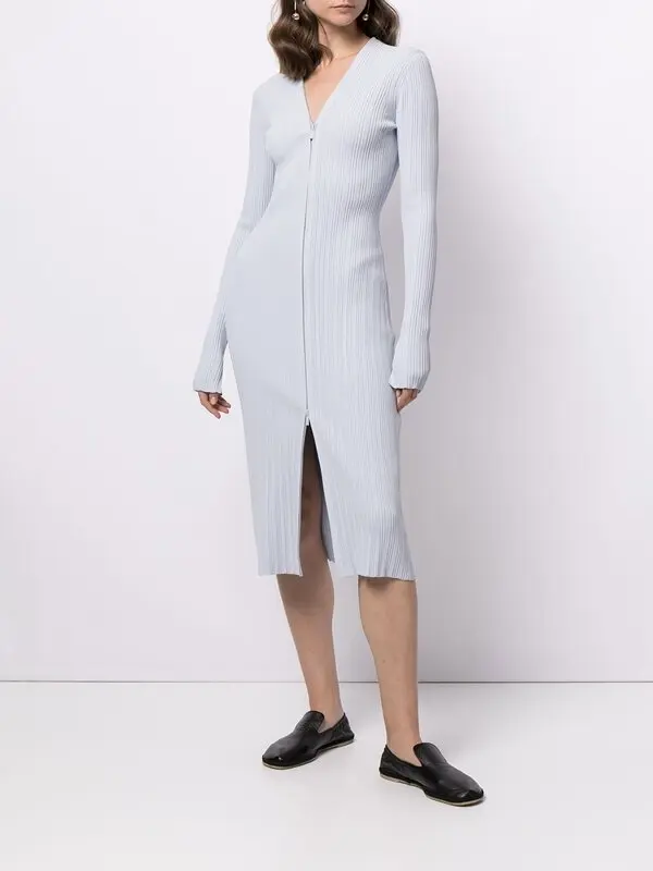 Proenza Schouler White Label Ribbed Knitted Cardigan Dress