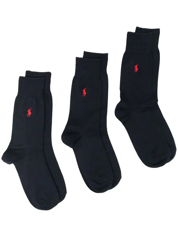 Ralph Lauren Logo-embroidered Socks - Blue