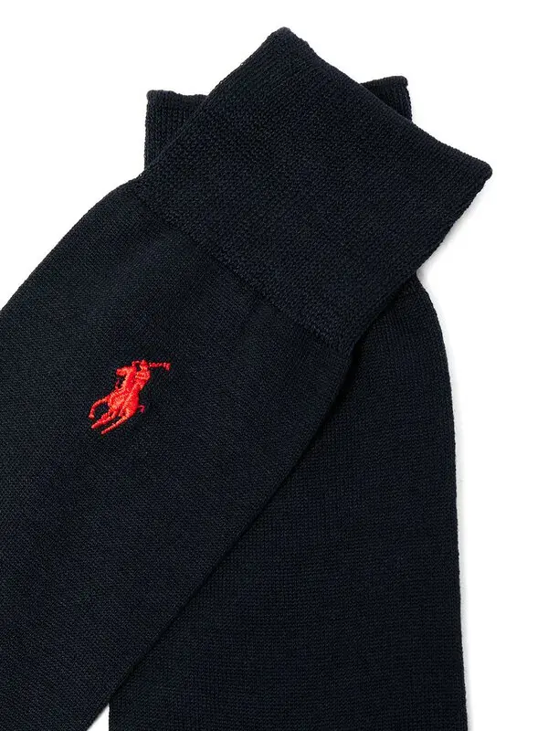 Polo Ralph Lauren Logo Embroidered Socks Pack Of Three - Blue