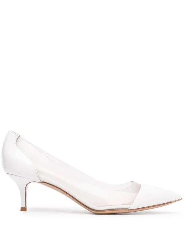 GIANVITO ROSSI Plexi 55mm Leather Pumps