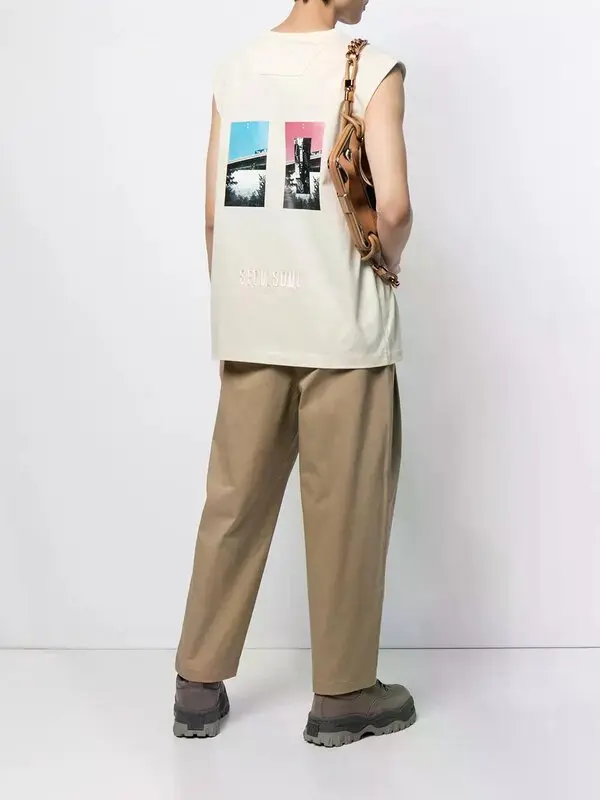 JUUN.J Graphic-print Cotton Vest